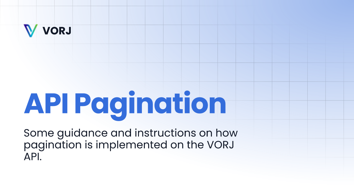 API Pagination | VORJ